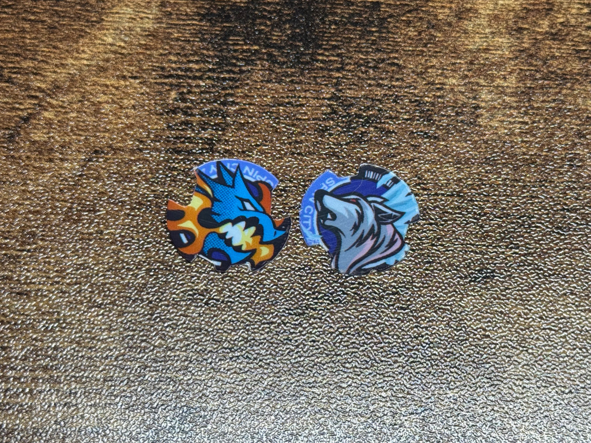 Alternate Art UX Foil Dran Buster & Silver Wolf Gear Chip Sticker Pack ...