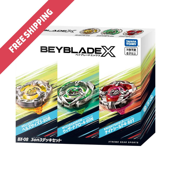 Takara Tomy Beyblade X | BX-08 3on3 Deck Battle Set - Japan Stock ...