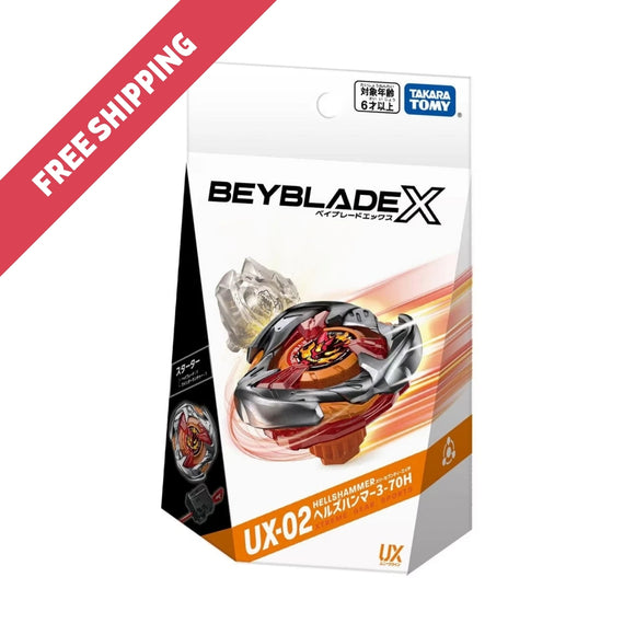 Takara Tomy Beyblade X | UX-02 Hells Hammer 3-70H (Starter) – SpinCityImports